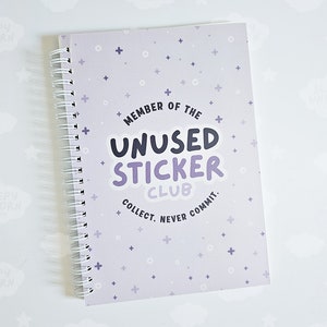 Unused Sticker Club Reusable Sticker Book for Sticker Collector, 6x8 ...