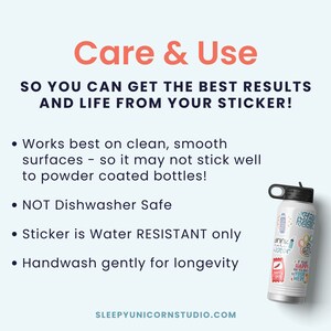 Stay Hydrated Water Bottle Sticker, Hydration Reminder Sticker, Self ...