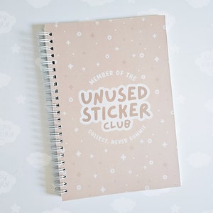 Unused Sticker Club Reusable Sticker Book for Sticker Collector, 6x8 ...