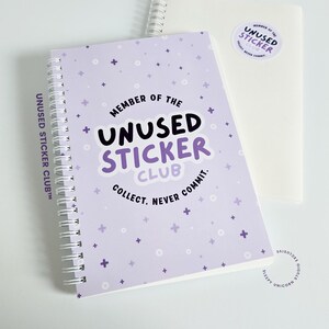 Unused Sticker Club Reusable Sticker Book for Sticker Collector, 6x8 ...