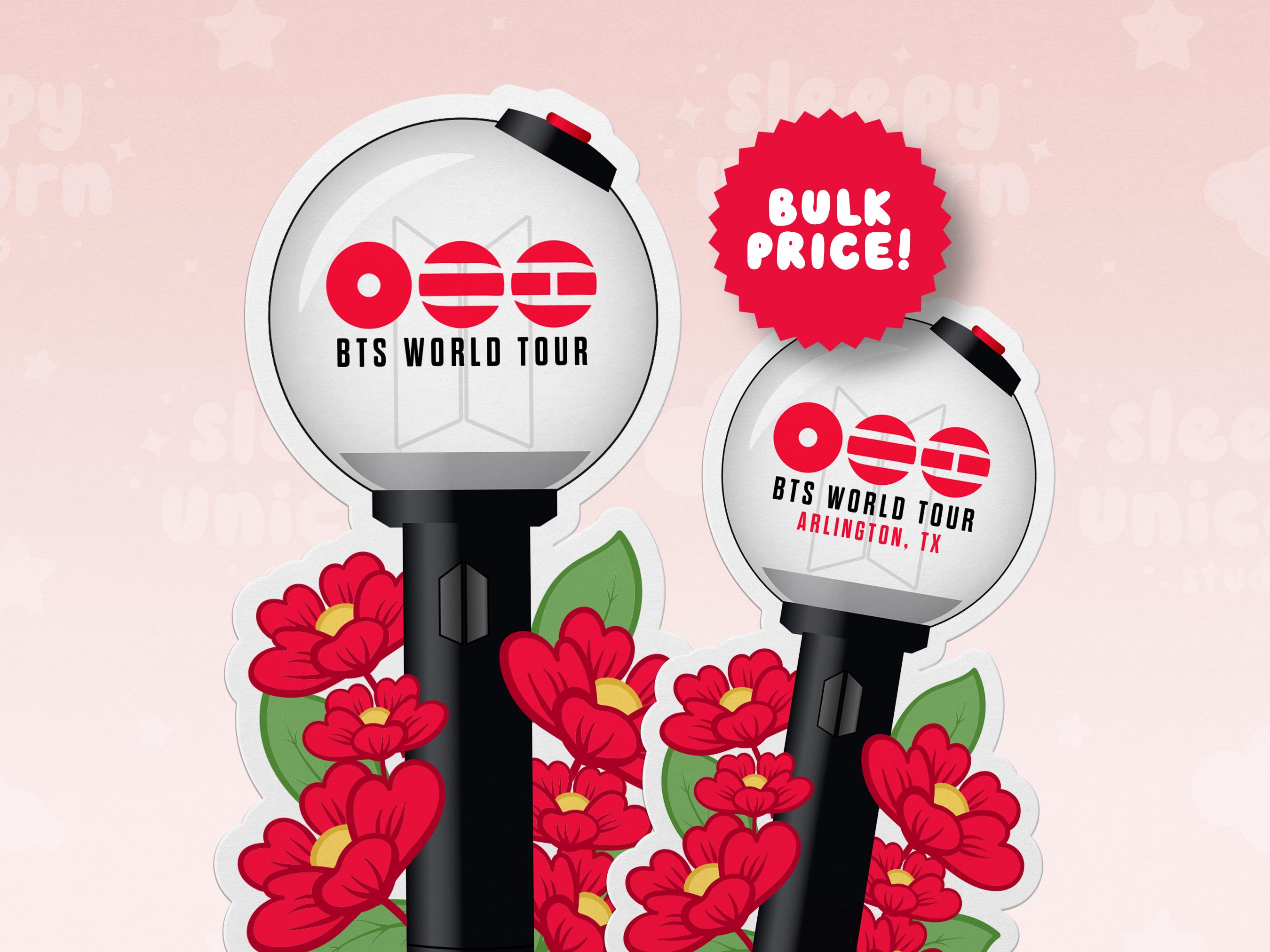 BTS Concert Freebie Sticker, Army Bomb Tour Stops Sticker, Kpop Fan ...