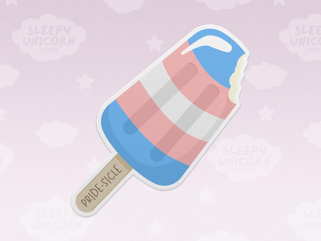 Transexual Pride Popsicle Sticker, LGBTQIA Pride LGBTQ Sticker for ...