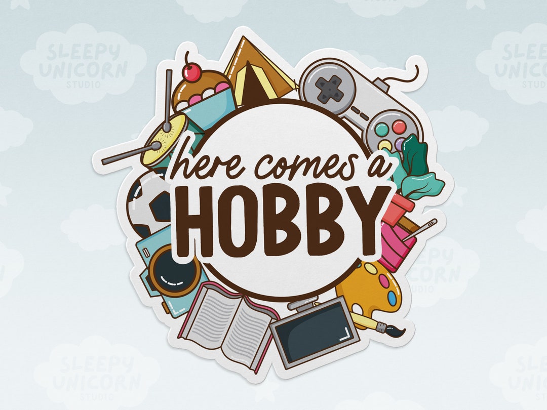 Here Comes a Hobby Vinyl ADHD Sticker, Gift for Hobby Enthusiasts ...
