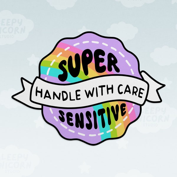 Handle With Care Sticker - Etsy