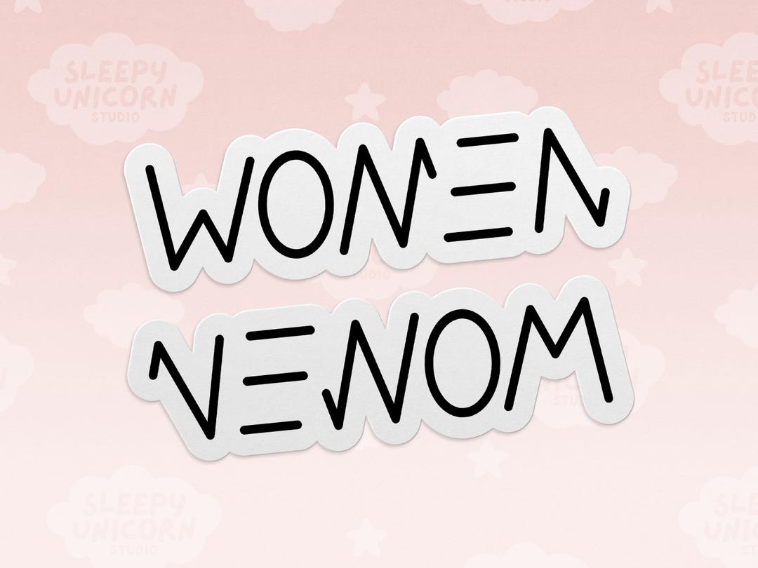 Reversible Women Venom Vinyl Sticker: Empowering Laptop Decal - Etsy