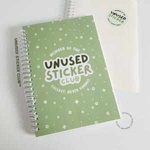 Unused Sticker Club Reusable Sticker Book for Sticker Collector, 6x8 ...