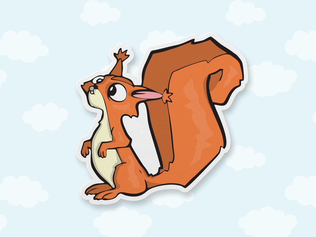 Curious Squirrel Sticker Vinyl Sticker, Waterproof Sticker, ADHD ...