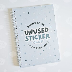 Unused Sticker Club Reusable Sticker Book for Sticker Collector, 6x8 ...