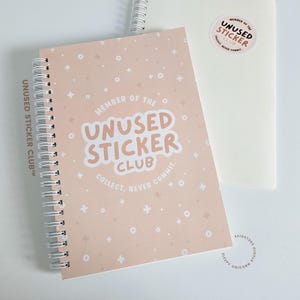 Unused Sticker Club Reusable Sticker Book for Sticker Collector, 6x8 ...