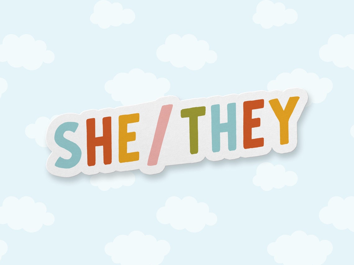 Pronoun Sticker She/they Pride Sticker Alphabet Mafia - Etsy