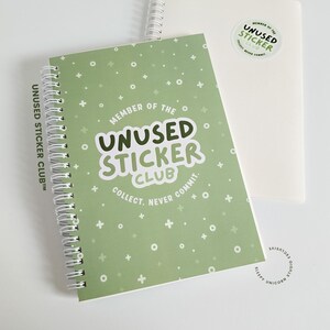 Unused Sticker Club Reusable Sticker Book for Sticker Collector, 6x8 ...