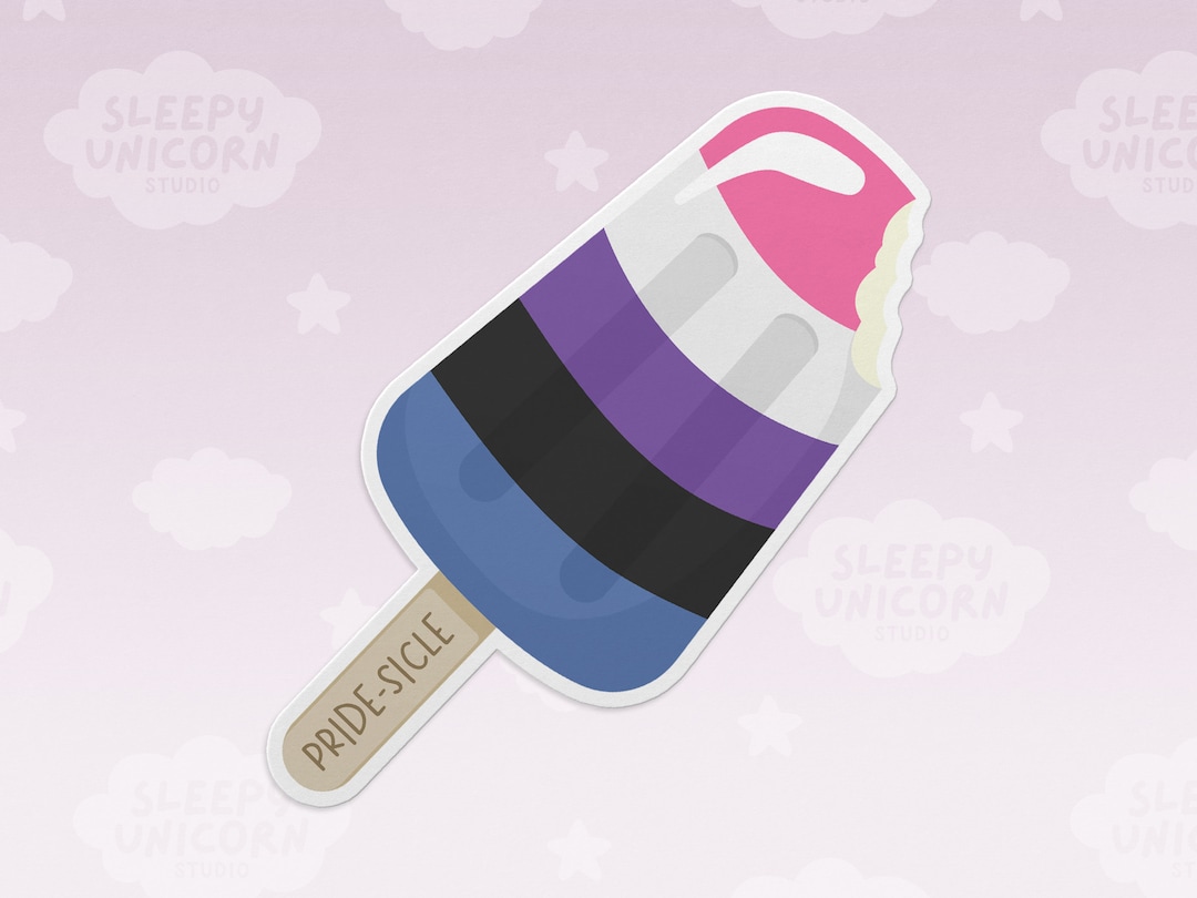 Genderfluid Pride Popsicle Sticker, LGBTQIA Pride LGBTQ Sticker for ...