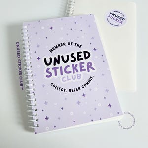 Unused Sticker Club Reusable Sticker Book for Sticker Collector, 6x8 ...