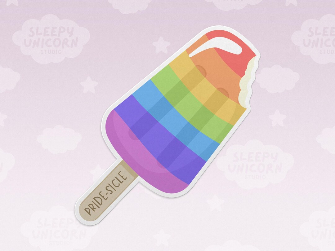 Gay PRIDE Rainbow Popsicle Sticker, Fun Pride Sticker, LGBTQ Stickers ...