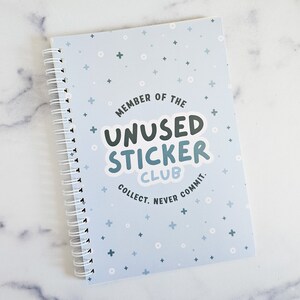 Unused Sticker Club Reusable Sticker Book for Sticker Collector, 6x8 ...