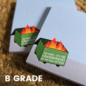 Dumpster Fire Post-it® Note Pads, Sticky Notes for ADHD, Consequences ...