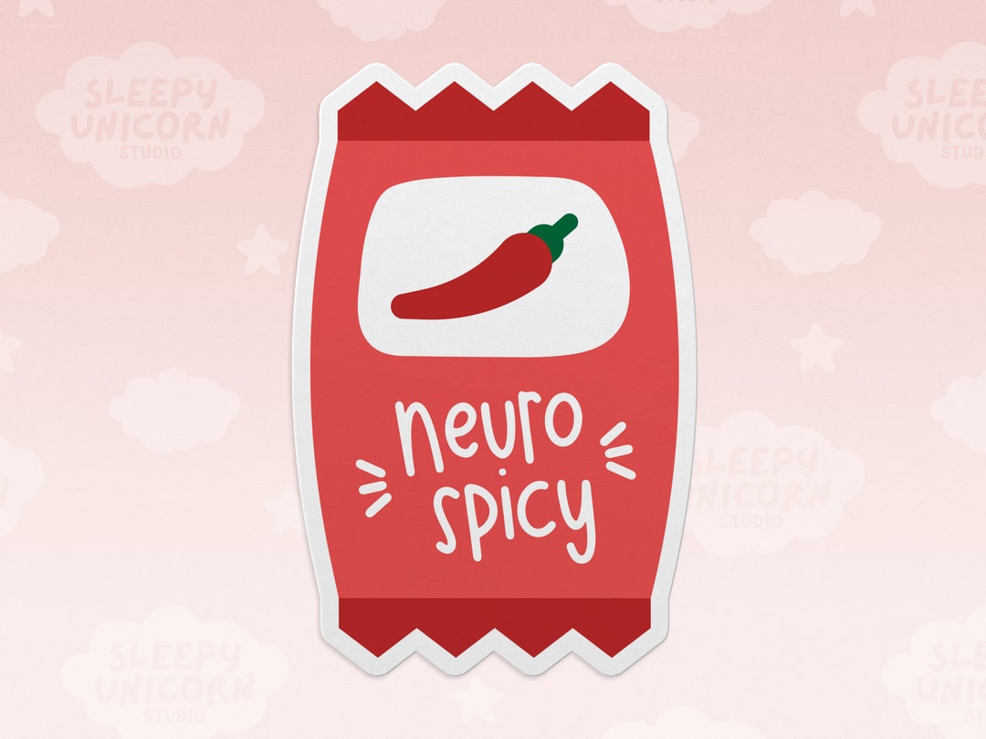 Neuro Spicy Sticker, ADHD Laptop Sticker, Hot Sauce Packet ...