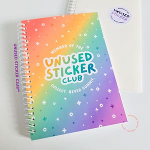 Unused Sticker Club Reusable Sticker Book for Sticker Collector, 6x8 ...