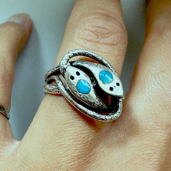 Turquoise Snake Ring - Etsy
