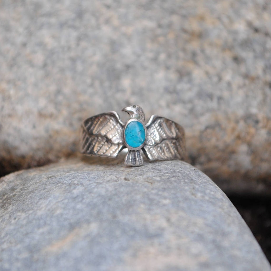 Turquoise Eagle Ring Eagle Turquoise Ring Turquoise Ring - Etsy