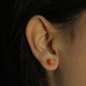 Vintage and Dark Coral Earrings, Natural Dark Coral Earrings, Women ...