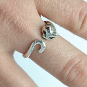 Cat Silver Ring, Vintage Cat Ring, Vintage Silver Cat Rings, Vintage ...