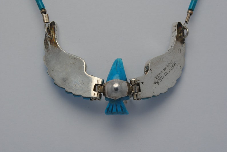 Turquoise Eagle Necklace Vintage - Etsy