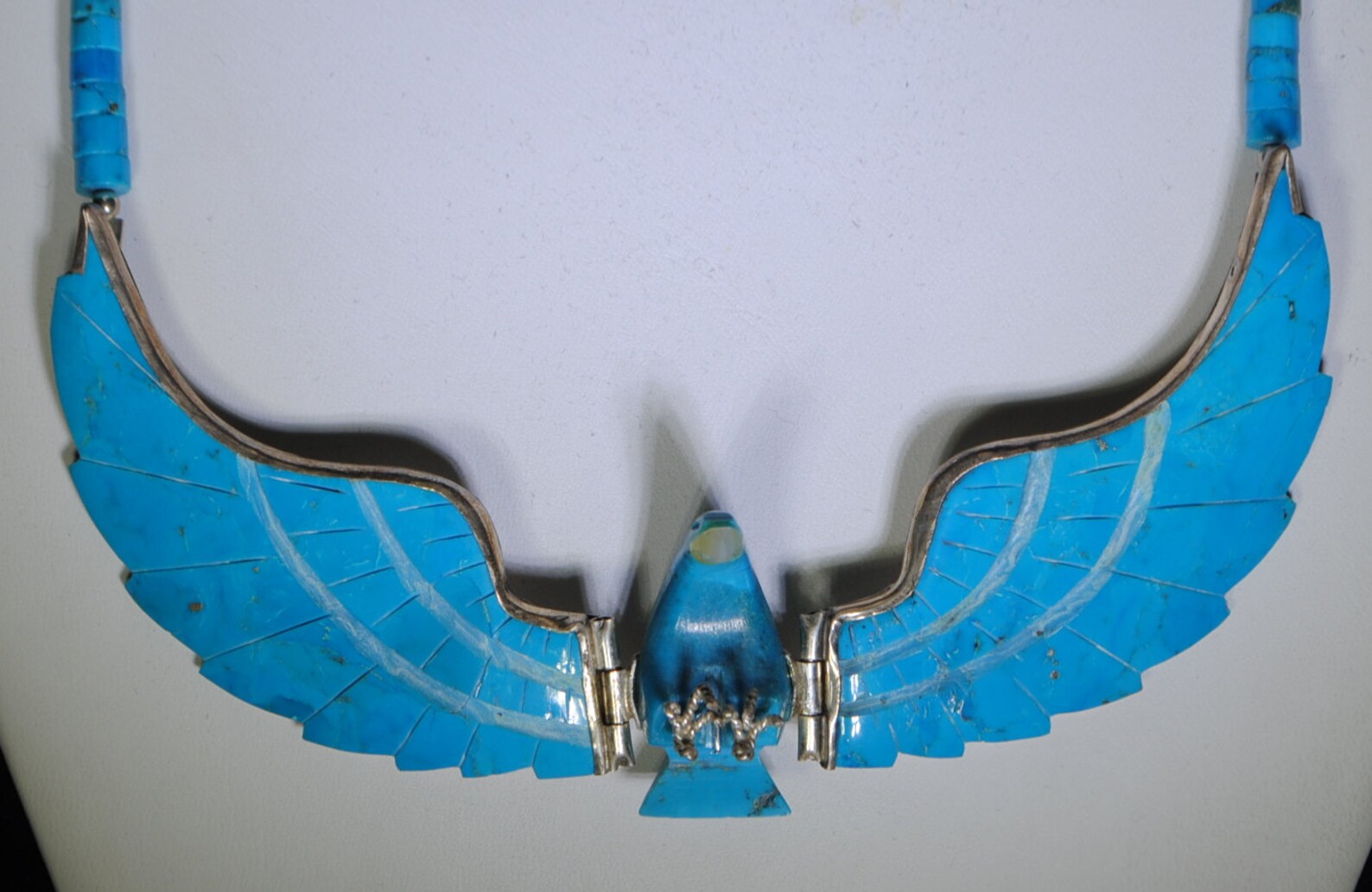Turquoise Eagle Necklace, Native American Eagle Necklace, Vintage ...