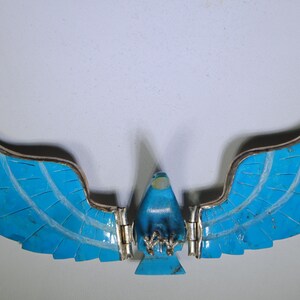 Turquoise Eagle Necklace, Native American Eagle Necklace, Vintage ...