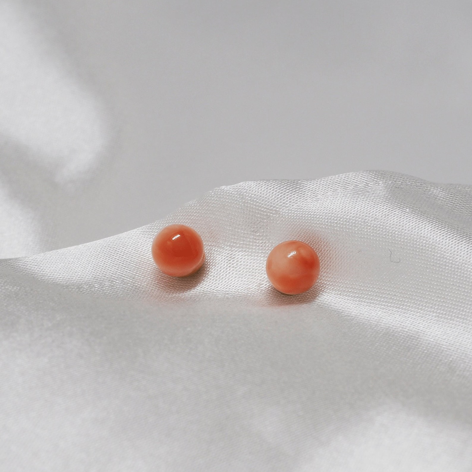 Vintage and Dark Coral Earrings, Natural Dark Coral Earrings, Women ...