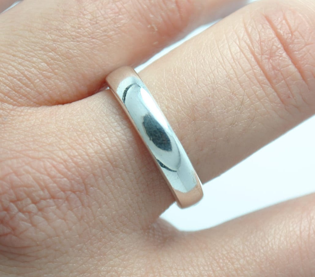 Circle Men Ring in Sterling Silver Man Ring Silver Man Ring | Etsy