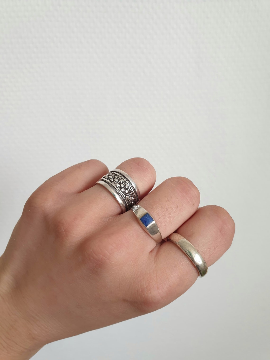 Circle Men Ring in Sterling Silver Man Ring Silver Man Ring | Etsy