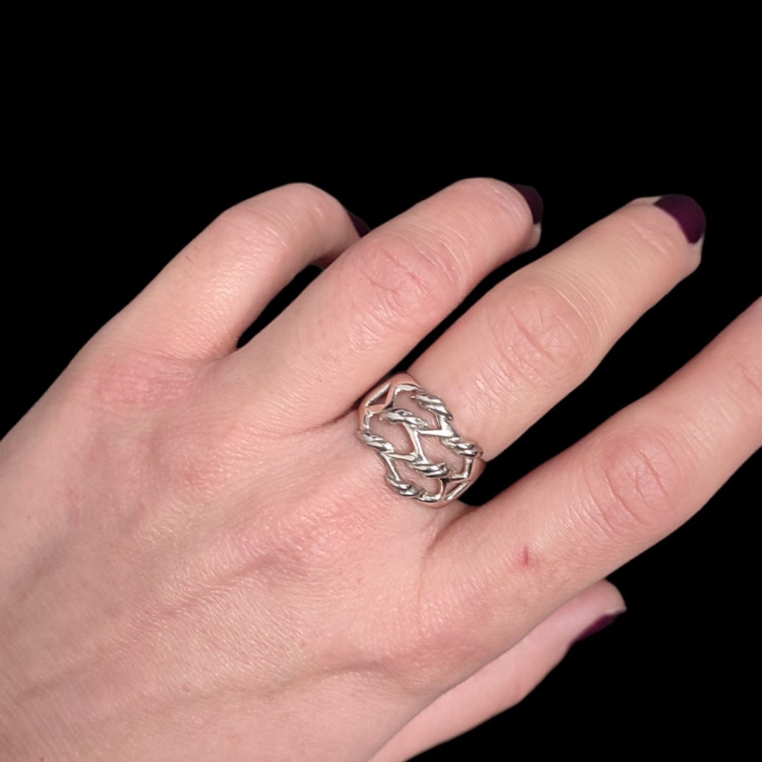 Bague corde, bague torsadée, anneau torsadée, bague femme argent, bague ...