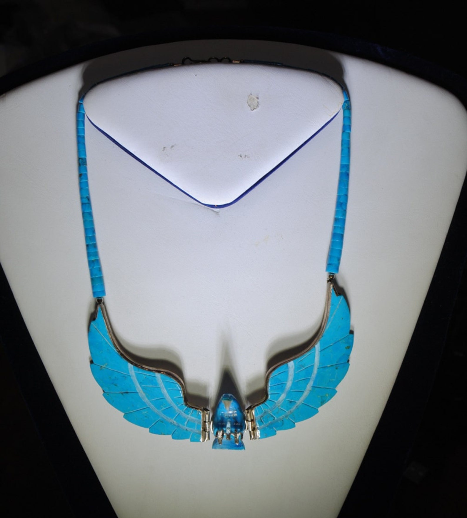 Turquoise Eagle Necklace, Native American Eagle Necklace, Vintage ...