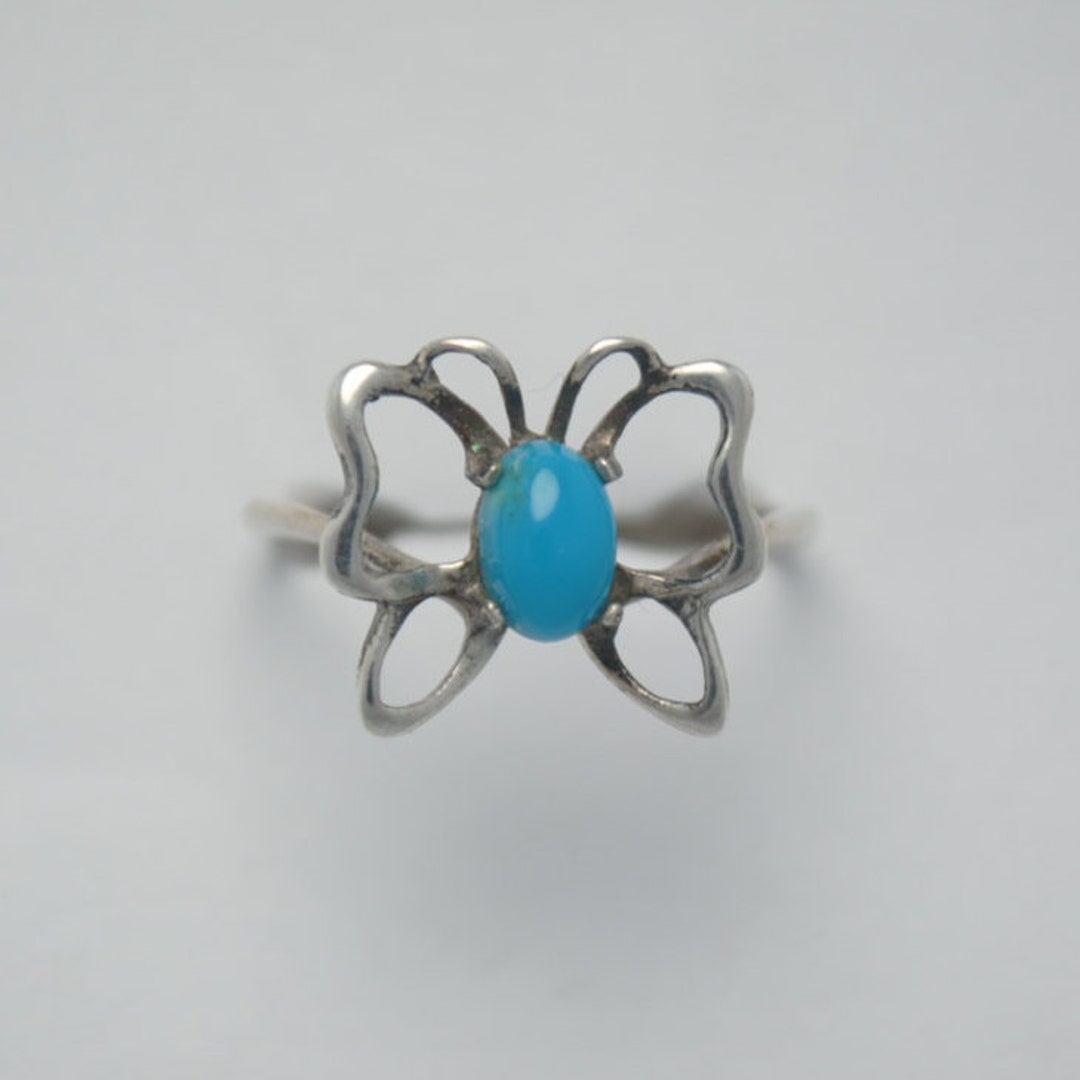 Turquoise Butterfly Ring, Butterfly Ring, Turquoise Ring, Butterfly ...