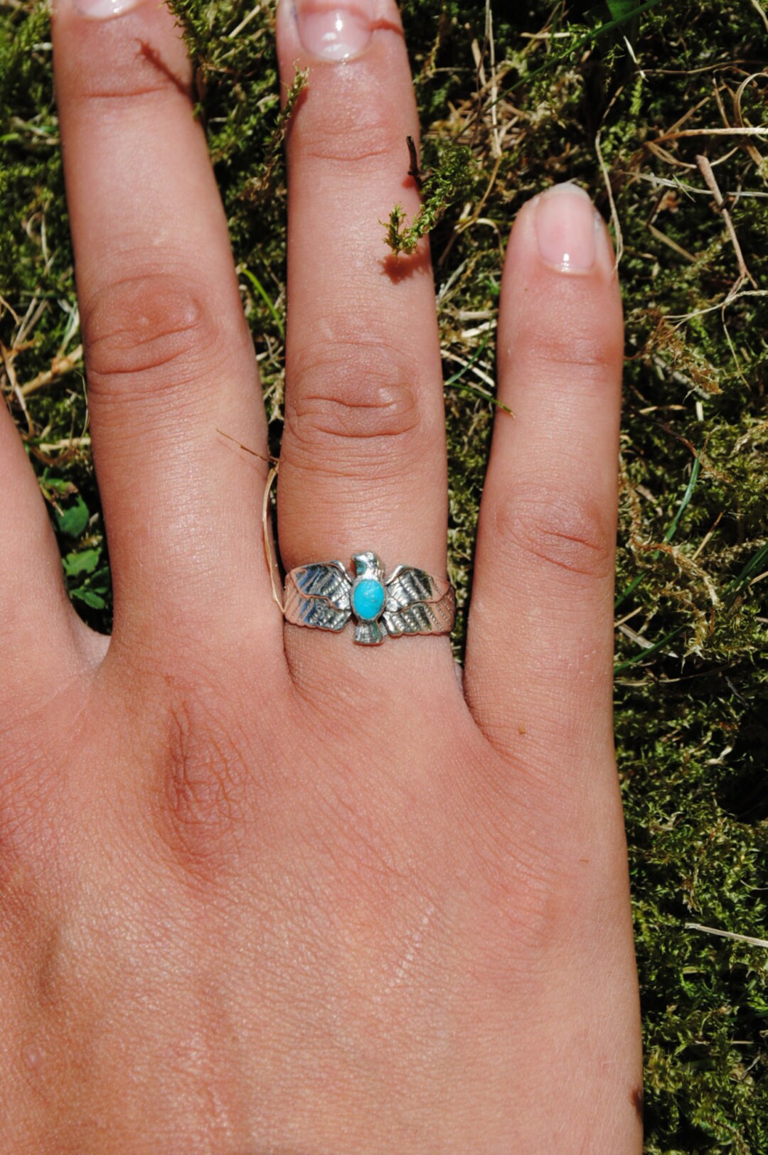 Turquoise Eagle Ring, Eagle Turquoise Ring, Turquoise Ring, Eagle ...