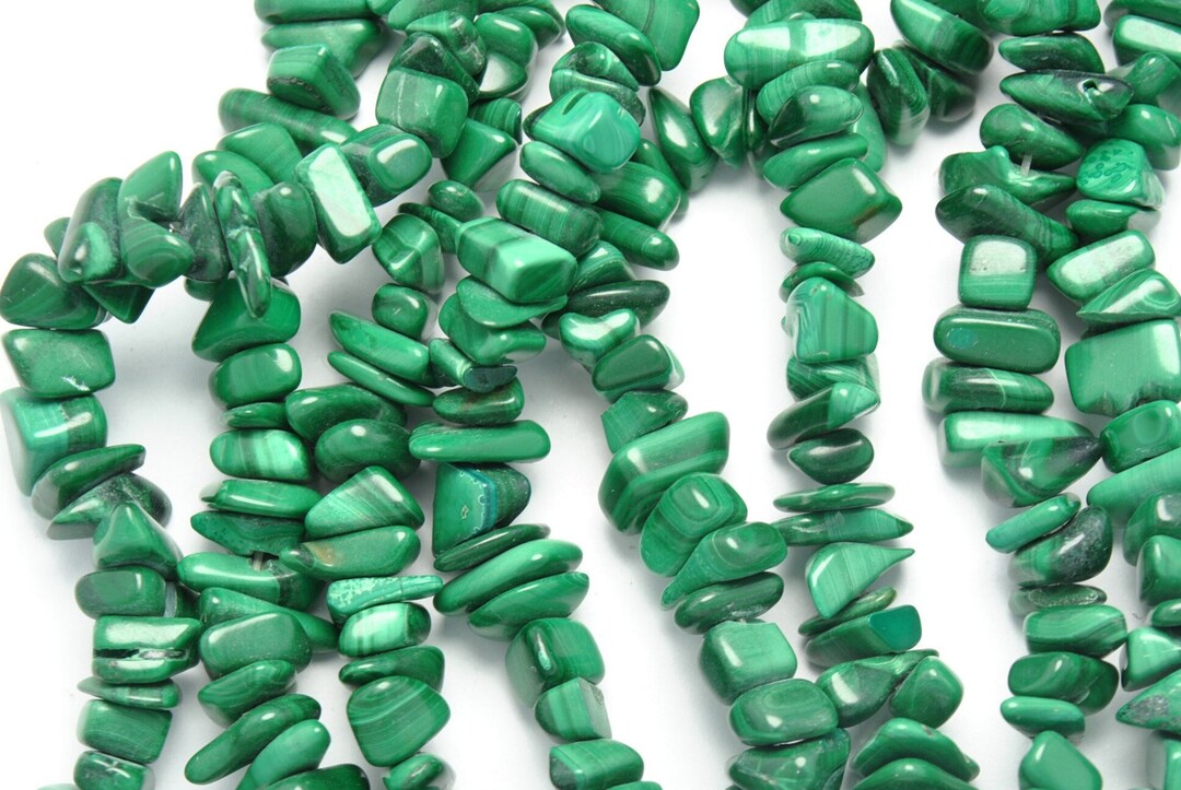 Malachite Bead, Natural Stone Beads, Malachite Jewelry, Chips Malachite ...