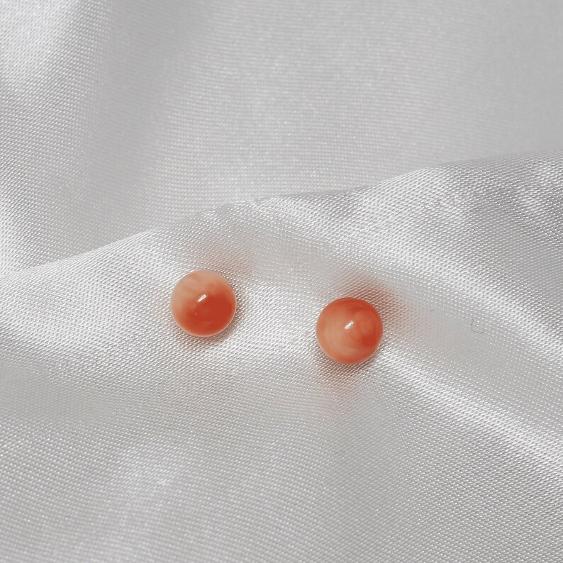 Vintage and Dark Coral Earrings, Natural Dark Coral Earrings, Women ...