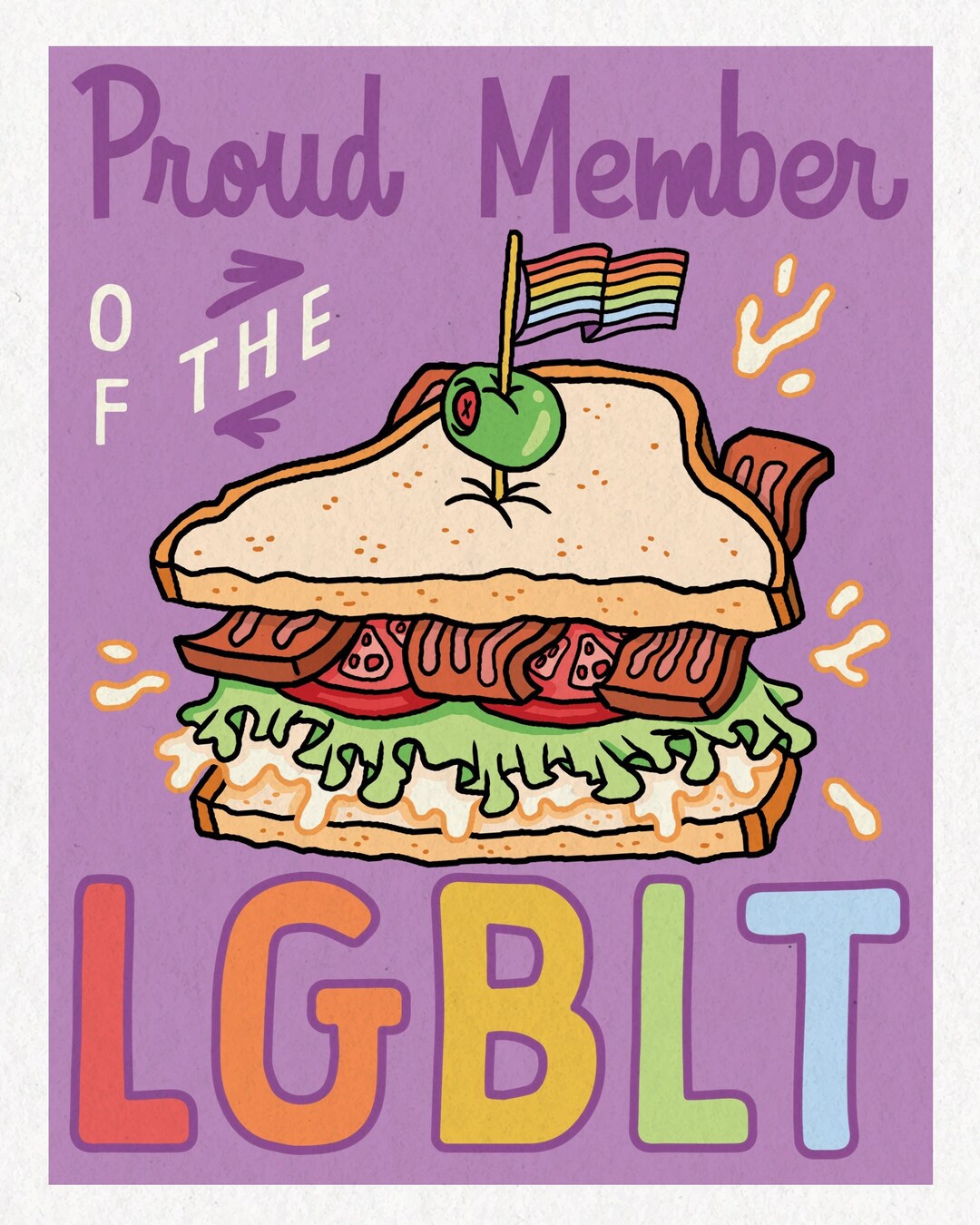 Proud Member of the LGBLT - Gay Pride Art Print - Etsy