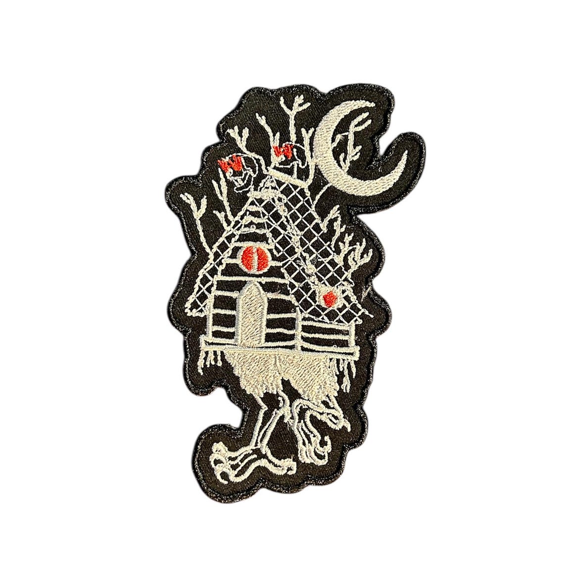 Baba Yaga Hut-folklore-embroidered-iron On-sew on Patch - Etsy