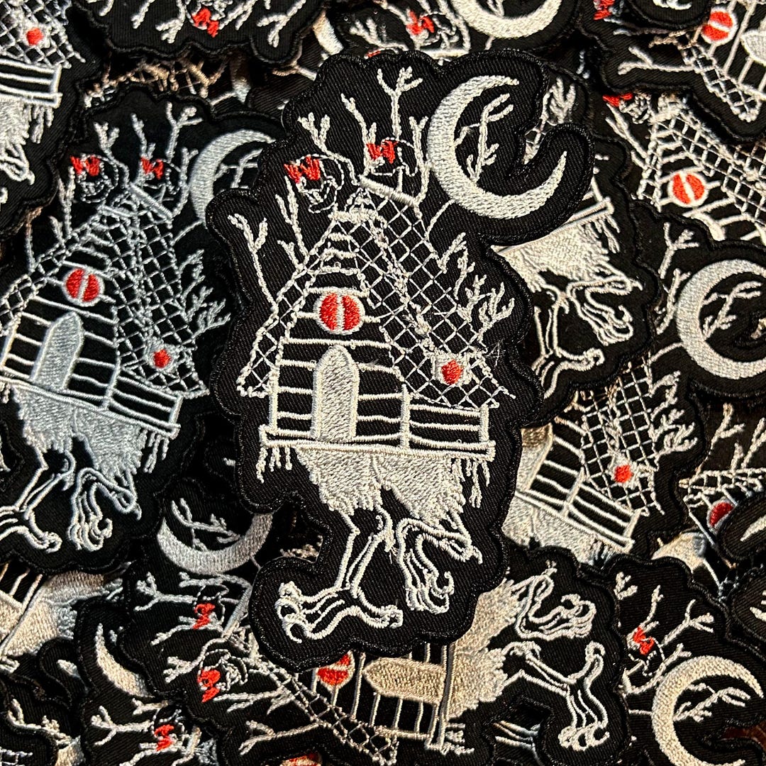 Baba Yaga Hut-folklore-embroidered-iron On-sew on Patch - Etsy