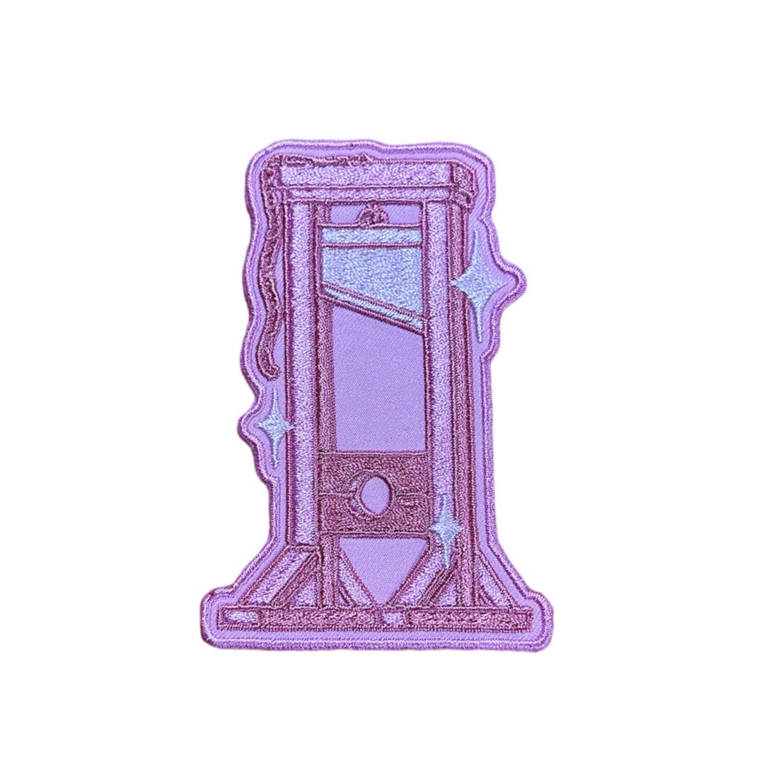 Pink-starburst-guillotine-artist Made-embroidered-machined Embroidered ...