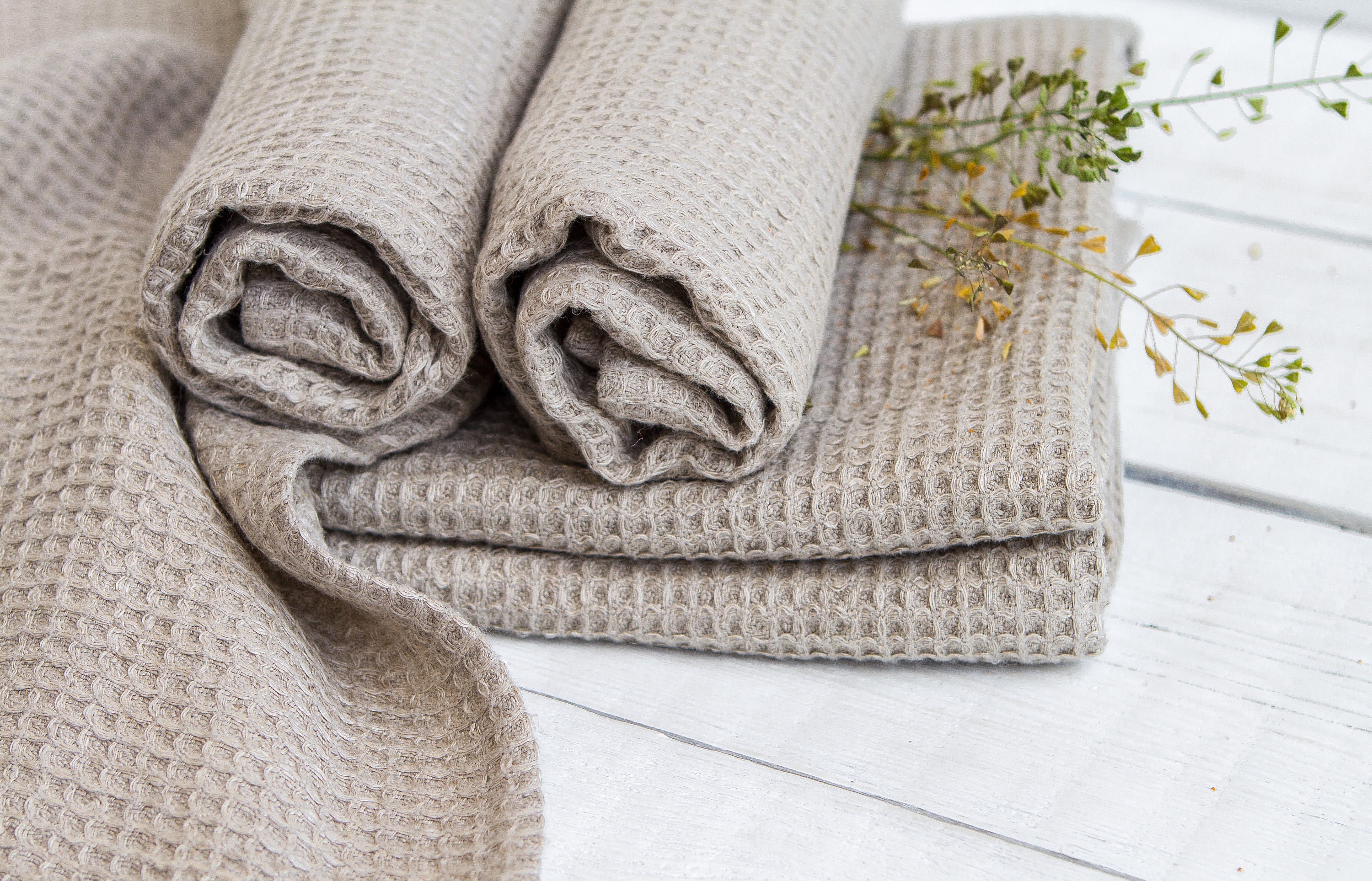 Natural Linen Waffle Bath Sheet, Linen Bath Towel, Large Sauna Towel ...