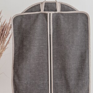 Linen Garment Bag, Natural Travel Covers, Long Cotton Clothes Storage ...