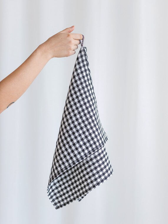 Black and white checkered kitchen towels store