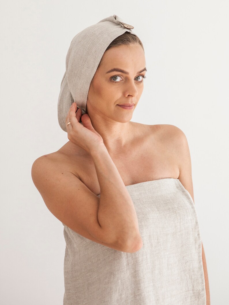 Linen Hair Towel Absorbent Wrap Hair Towel Flax Hair Turban - Etsy