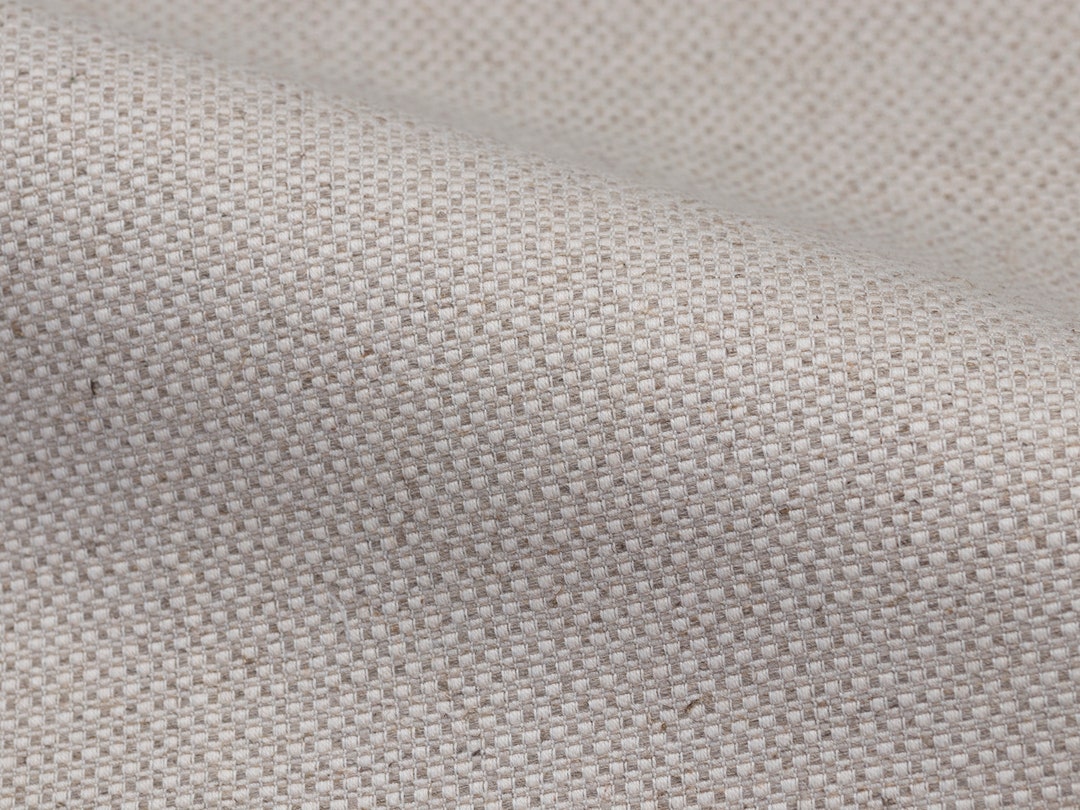 Natural Linen Blend Upholstery Fabric, Heavy Linen Cotton Fabric by ...