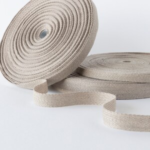 Linen Herringbone Nonadhesive Tape, Unbleached Linen Trim, Linen Blend ...