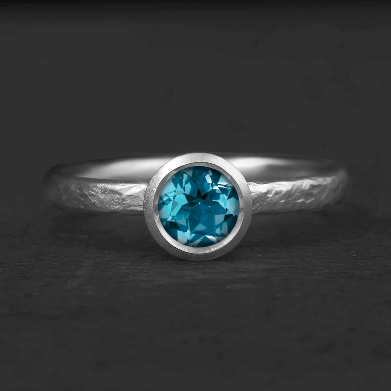 Blue Contemporary Ring - Etsy UK