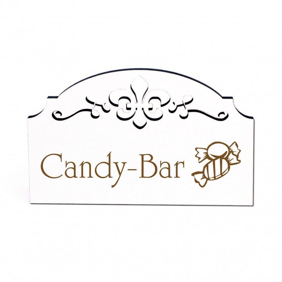 Candy-bar Door Sign Self-adhesive Sign With Ornaments 15.5 | Etsy
